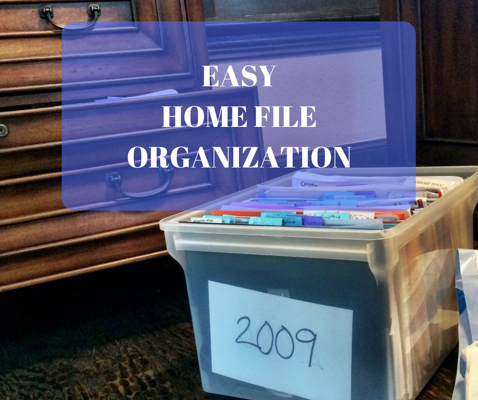 Easy Home File Organization - What's Working Here