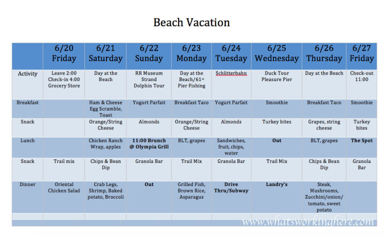 Planning a Family Beach Vacation - What's Working Here