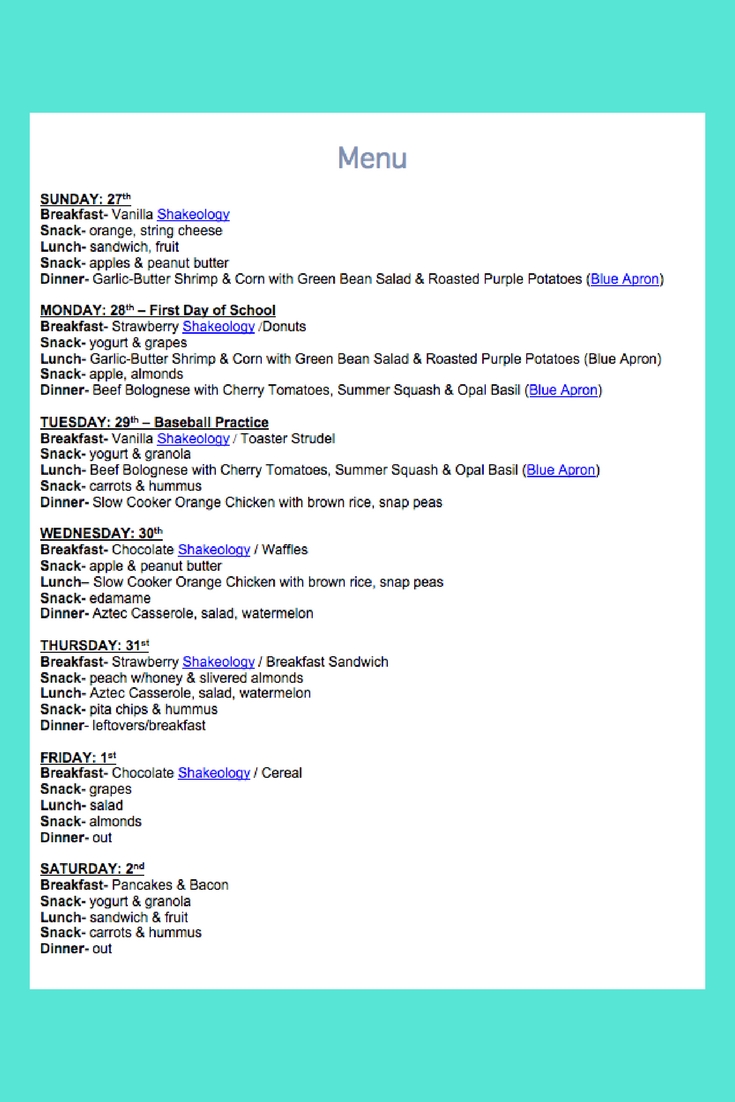 Menu Planning in 3 Easy Steps! - What's Working Here