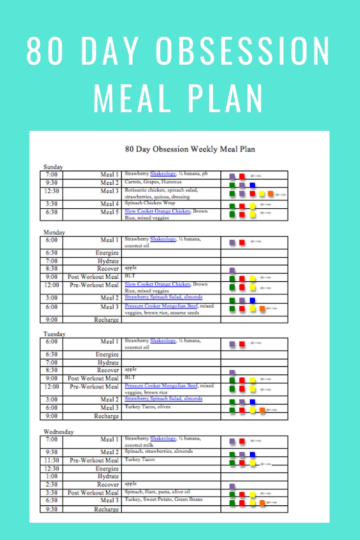 Weekly Menu 10/7/18 - A Little More Obsessed - What's Working Here
