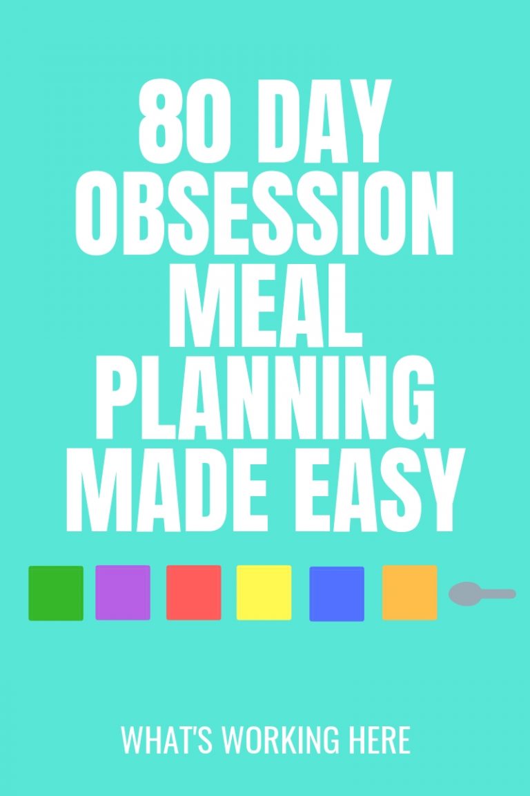 80 Day Obsession Meal Planning Made Easy - What's Working Here