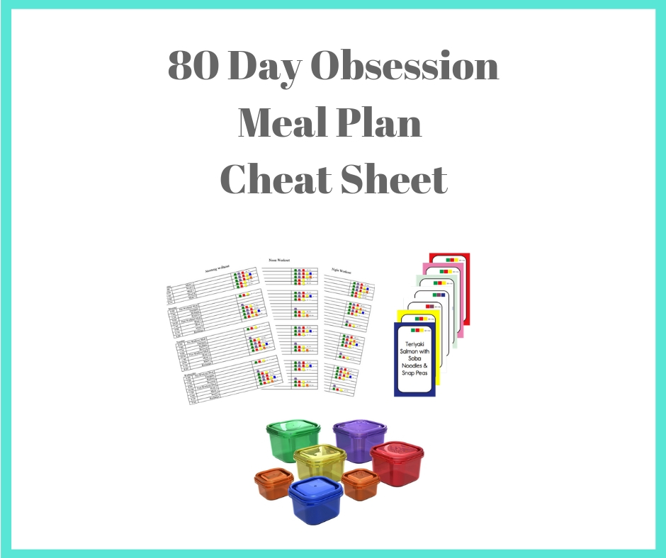 80 Day Obsession Meal Plan Cheat Sheet - What's Working Here