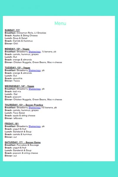 Weekly Menu 11/11/18 - Meals Dad Can Make - What's Working Here