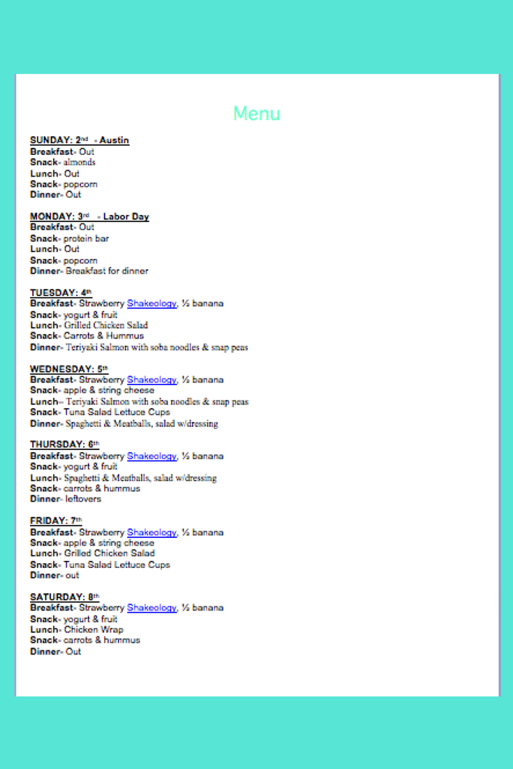 Weekly Menu 9/2/18 - Breakfast for Dinner - What's Working Here