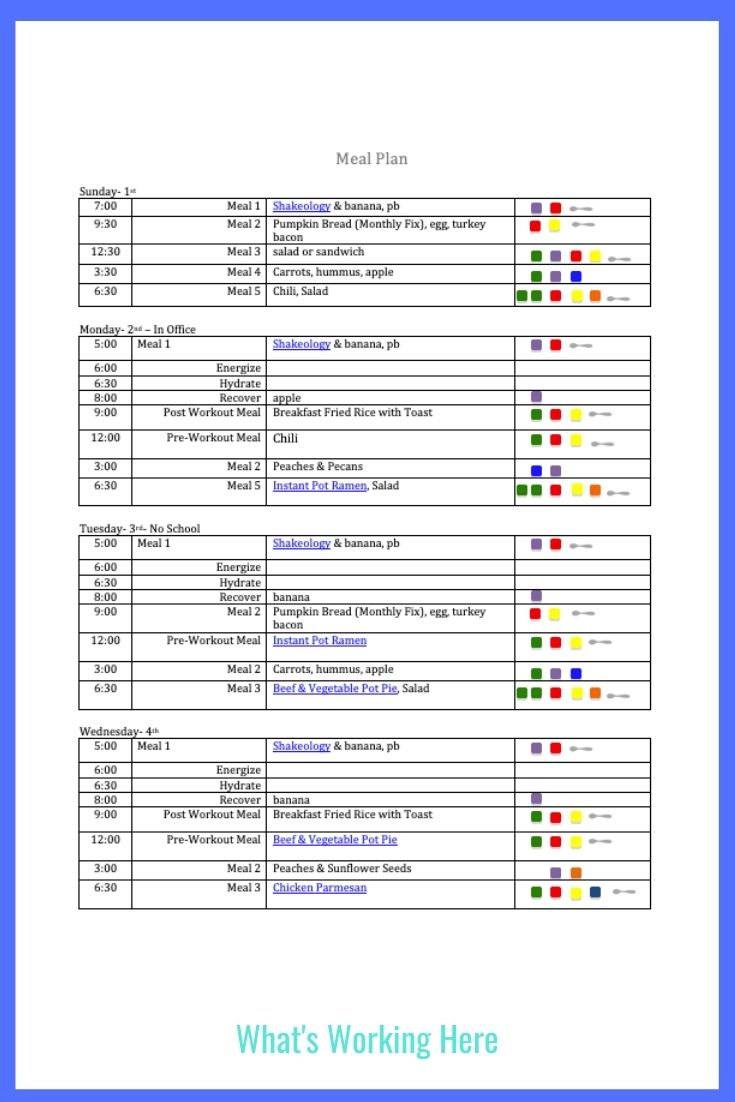 Weekly Menu 11/1/20 - Warm & Cozy - What's Working Here